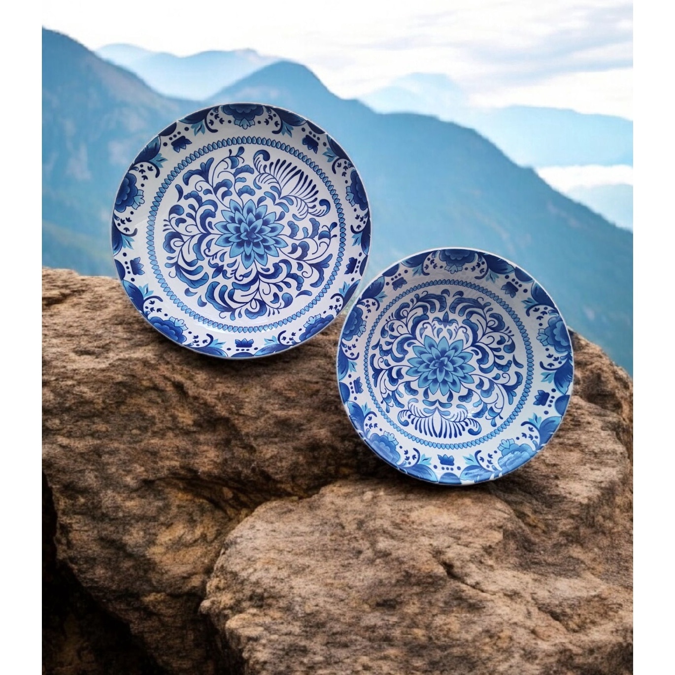 Set vesela din ceramica 12 piese albastre - eMAG.ro