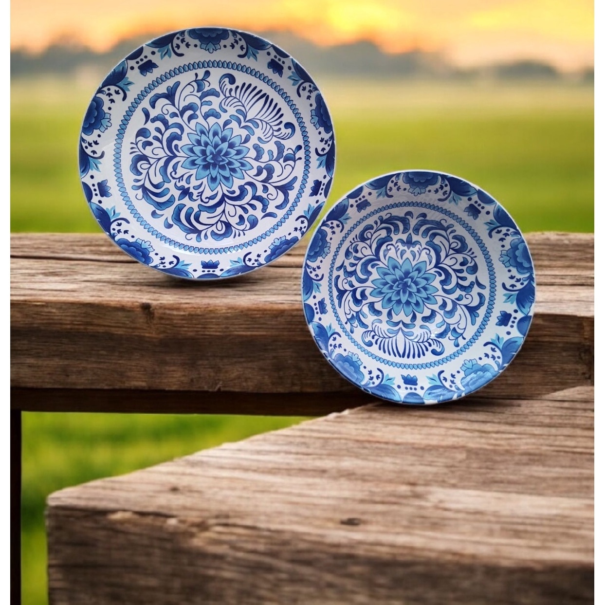 Set vesela din ceramica 12 piese albastre - eMAG.ro