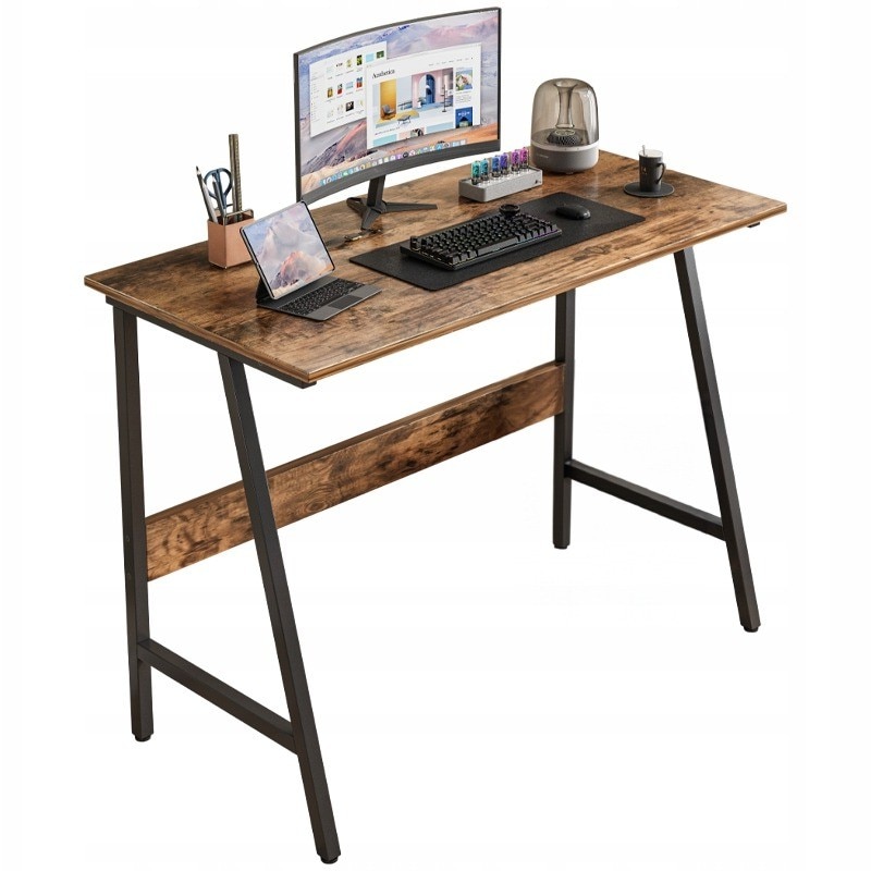 Birou pentru calculator Scoala Retro Lemn Rustic Loft Industrial ...