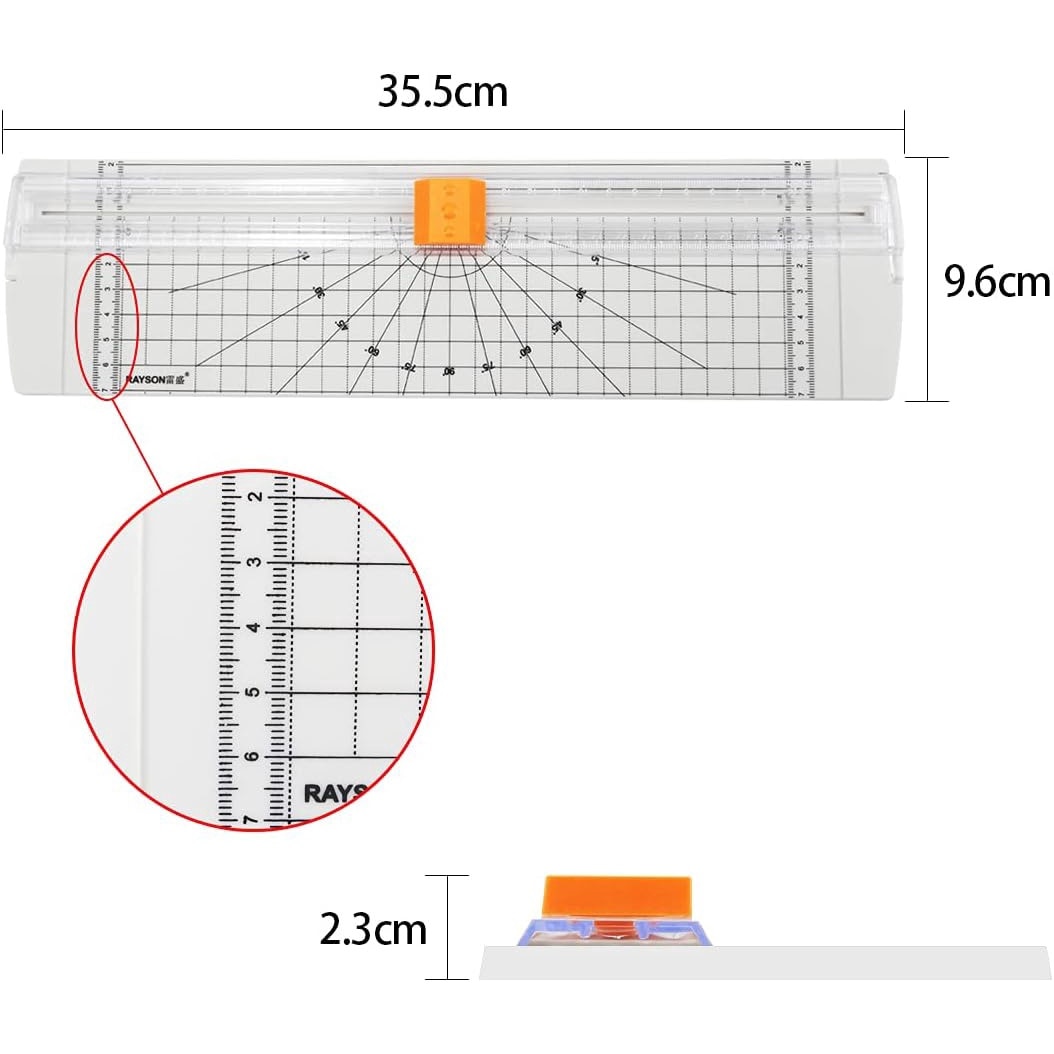 Ghilotina pentru taiat hartie, Rayson, 4 Rezerve cutter incluse, Format ...