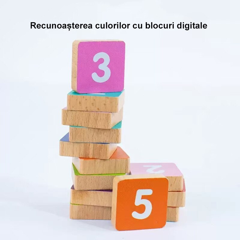 Jucarie educationala Montessori din matematica, interactiva, lemn ...