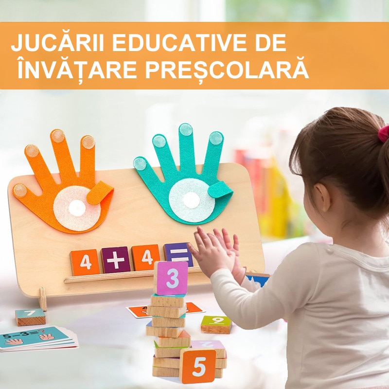Jucarie educationala Montessori din matematica, interactiva, lemn ...