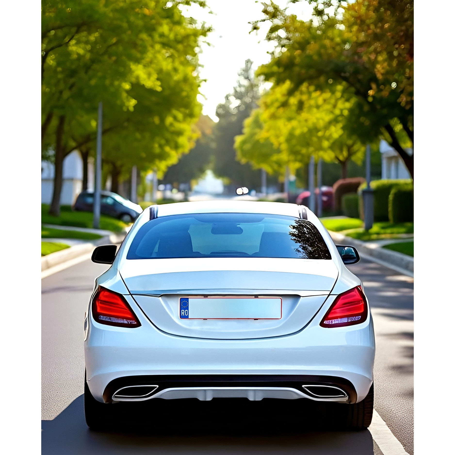 Set suport placute numar inmatriculare auto ultra Slim -4 bucati fata ...