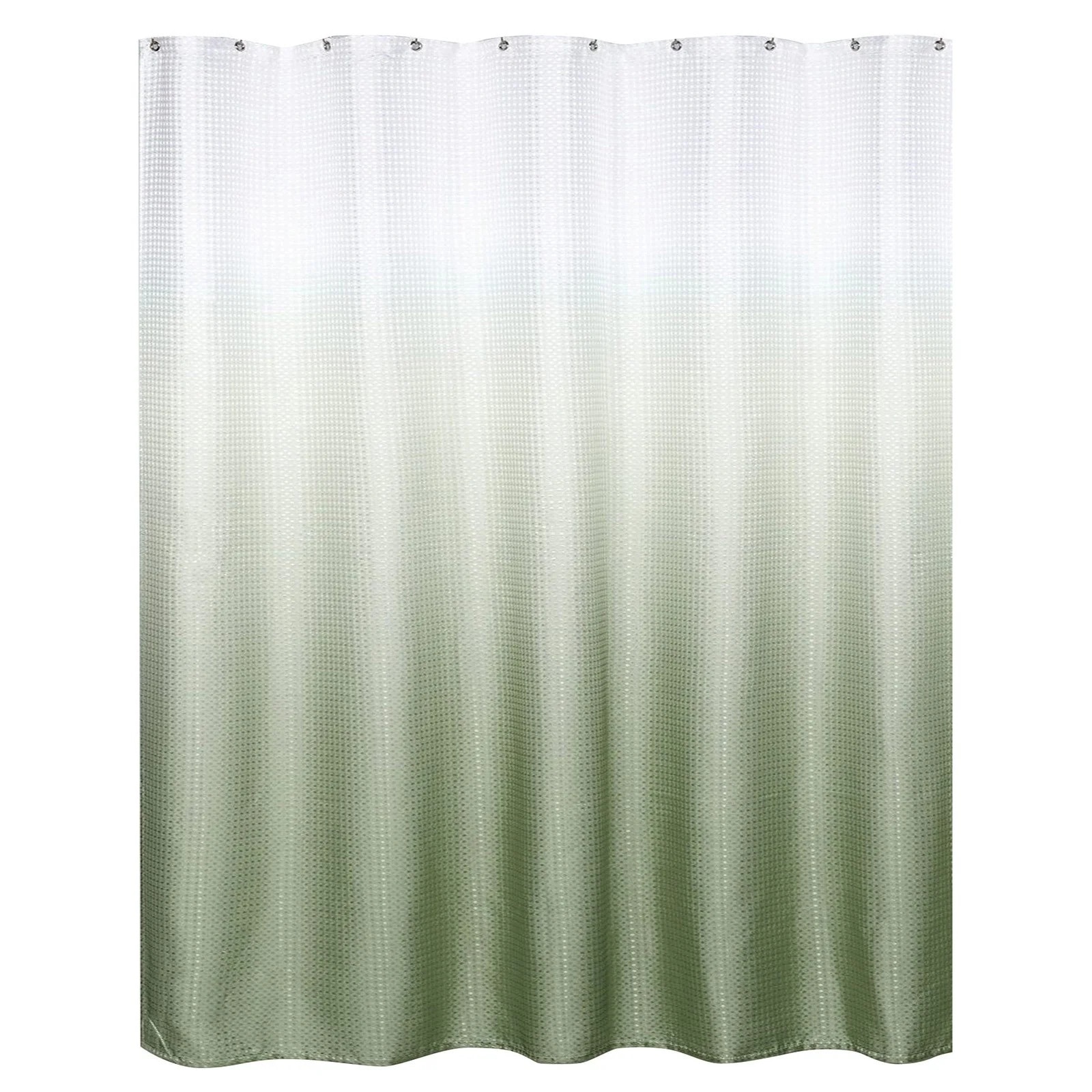Perdea dus, Poliester, 180x200cm, Verde/Alb - eMAG.ro