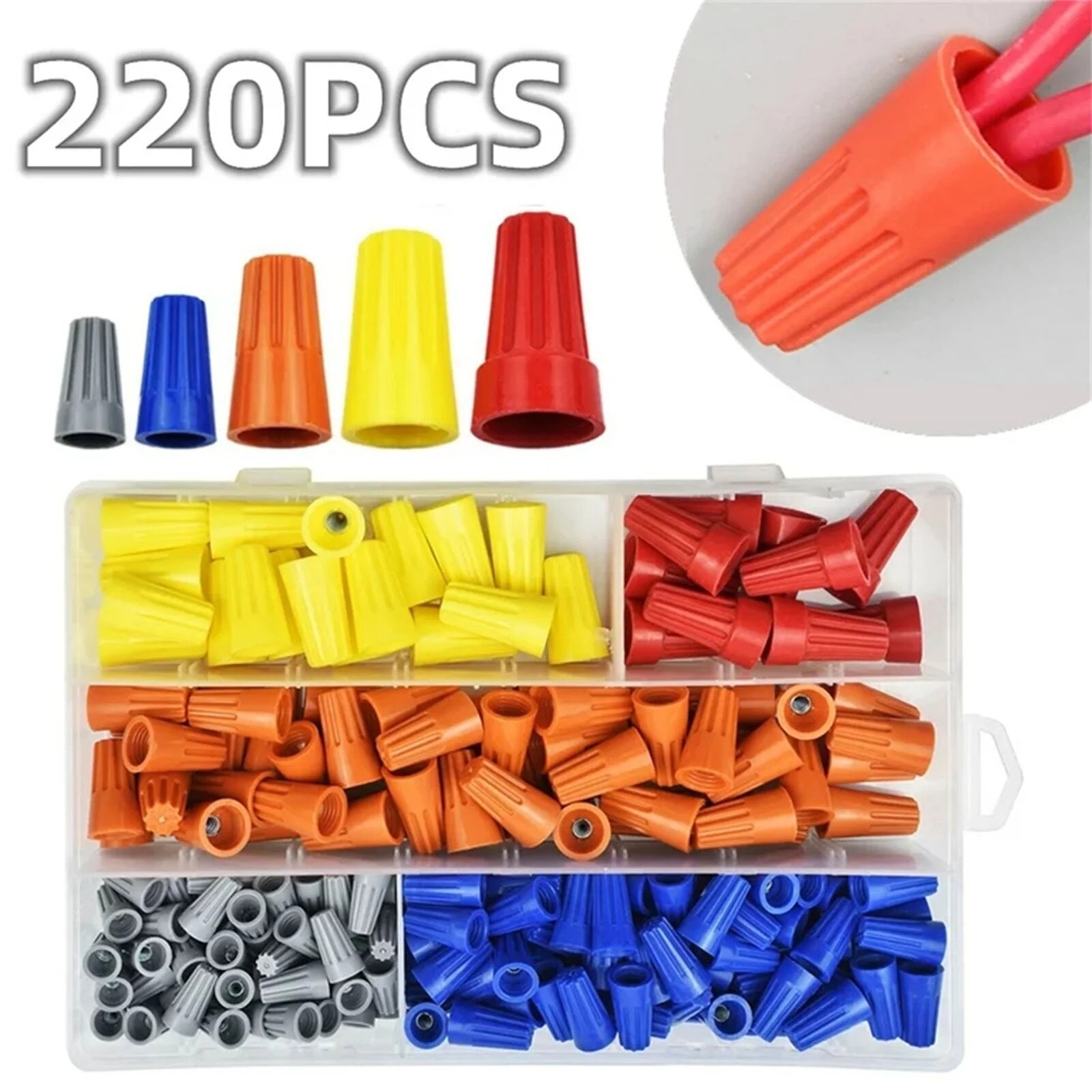 Set 220 conectori electrici, plastic, multicolor - eMAG.ro