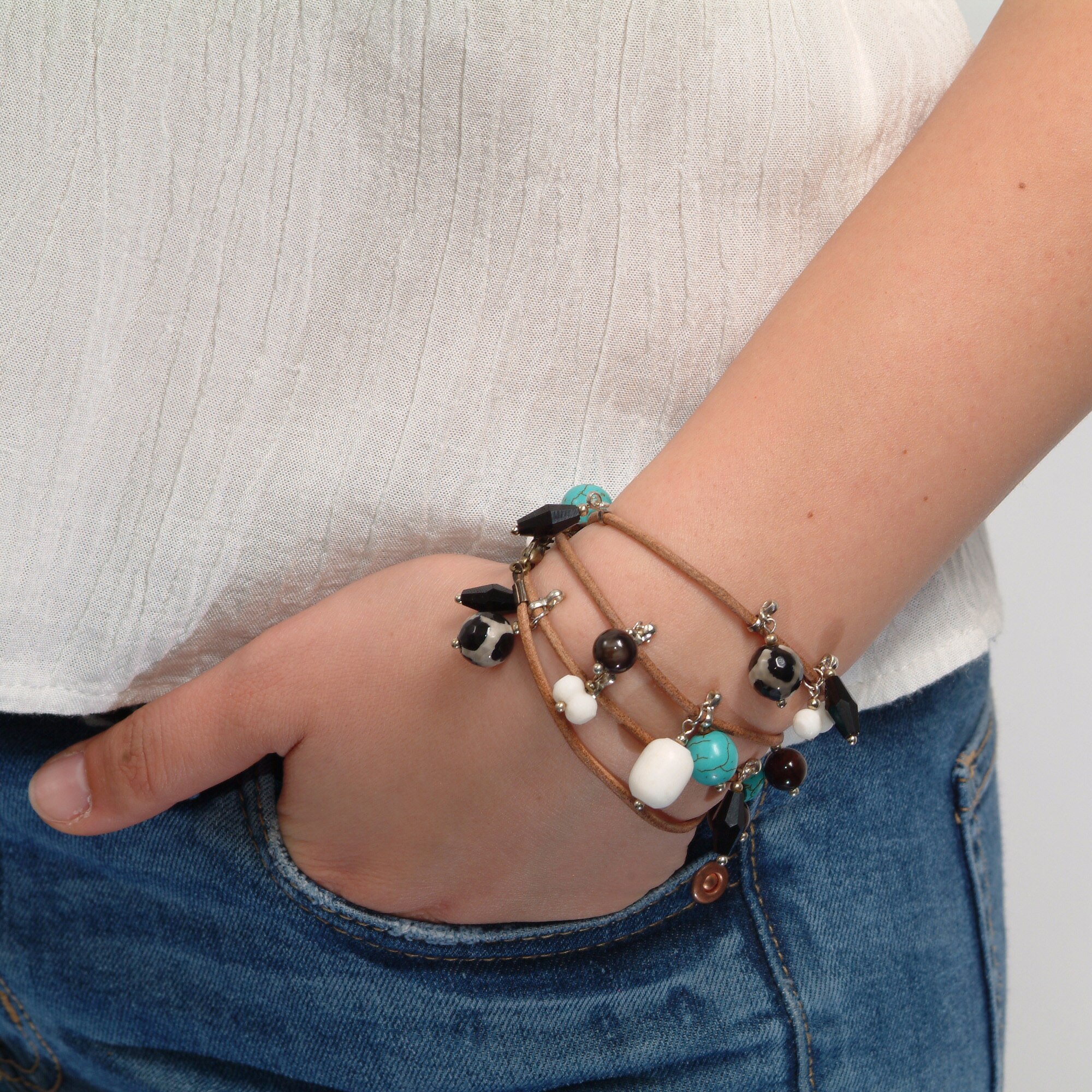 Многофункционална гривна GANELLI за ръка, глезен или чокър колие ...