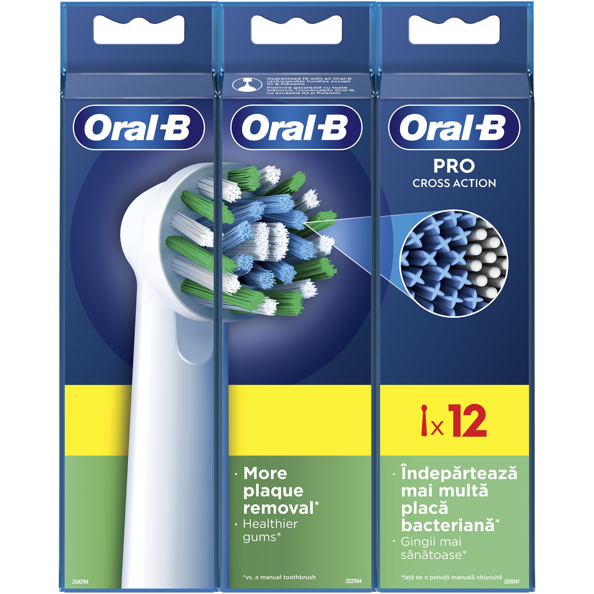 Rezerve periuta de dinti electrica Oral-B Pro Cross Action, 12 buc ...