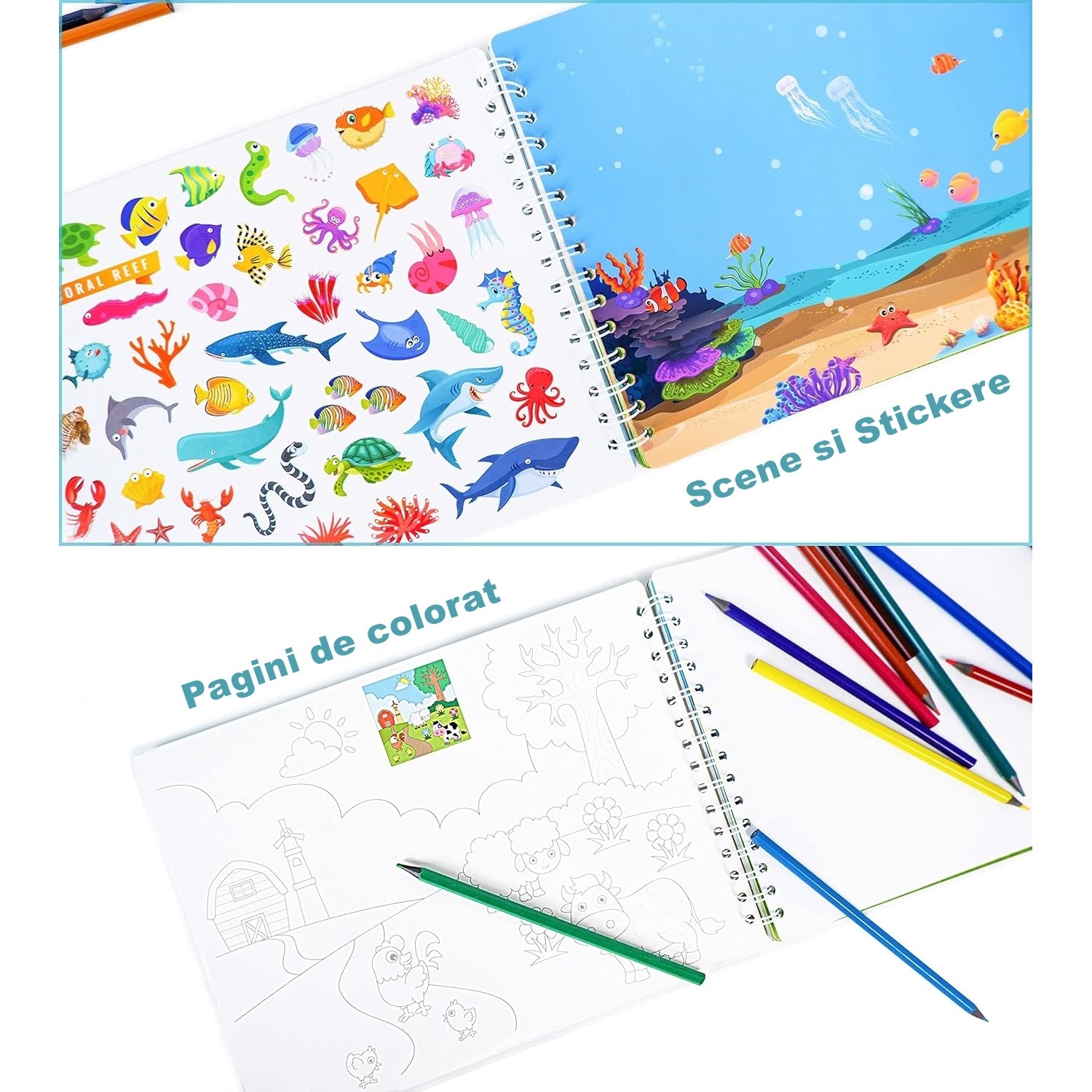 Carte Educativa pentru Copii FizioTab®, Tip Caiet cu Spirala, 600 ...