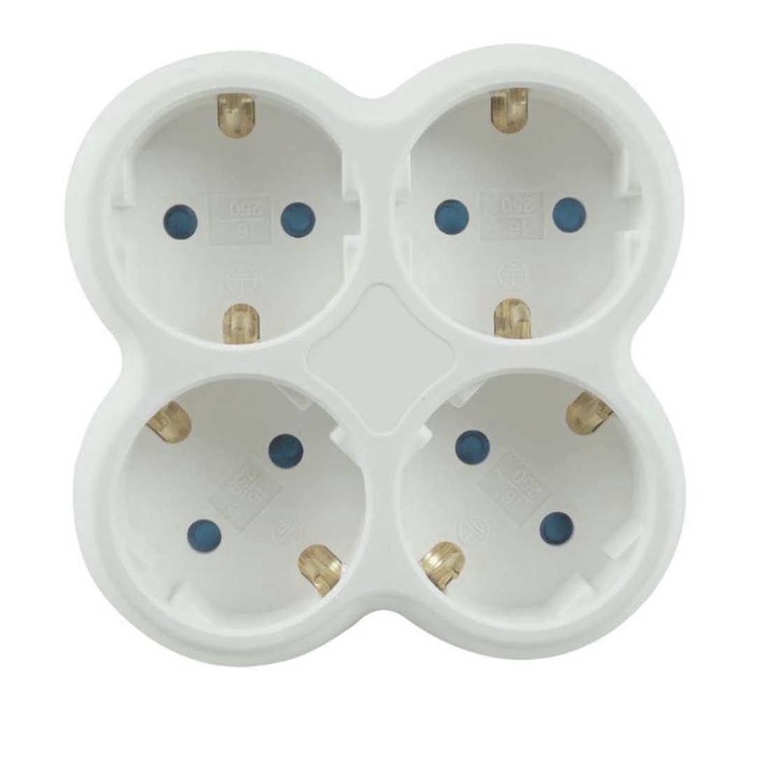 Priza multipla TP4, 4 grupuri, Fara cablu, Alb, 220VAC, 16A - eMAG.ro