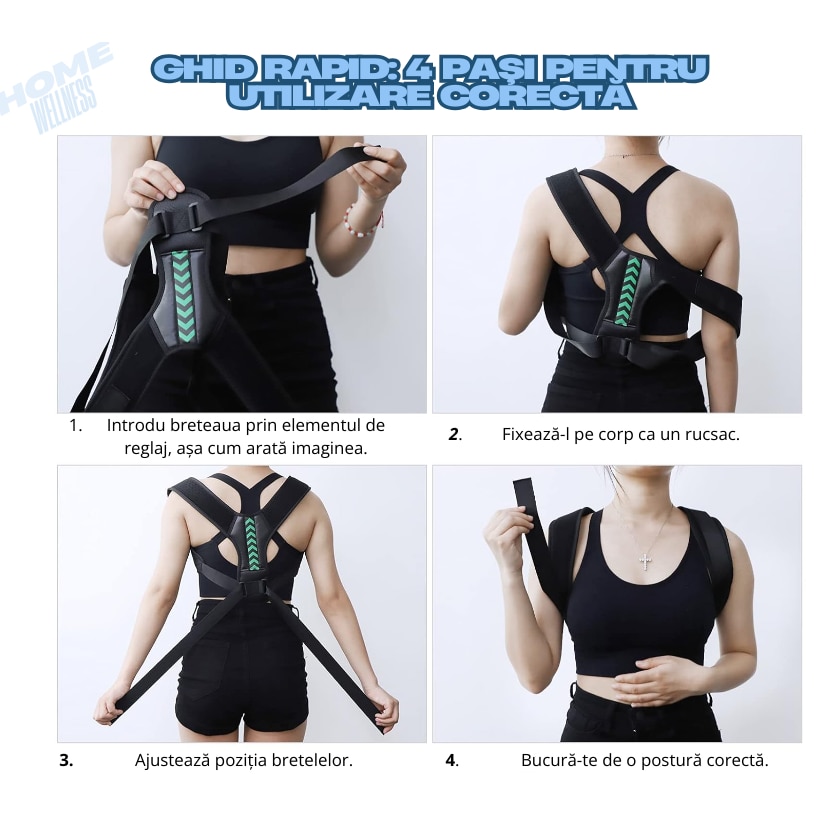 Corector De Postura Ergonomic, Pentru Indreptare Spate, Coloana ...