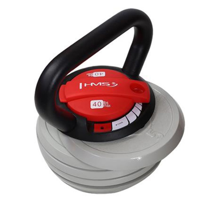 Kettlebell ajustabil HMS, maxim 18kg - eMAG.ro