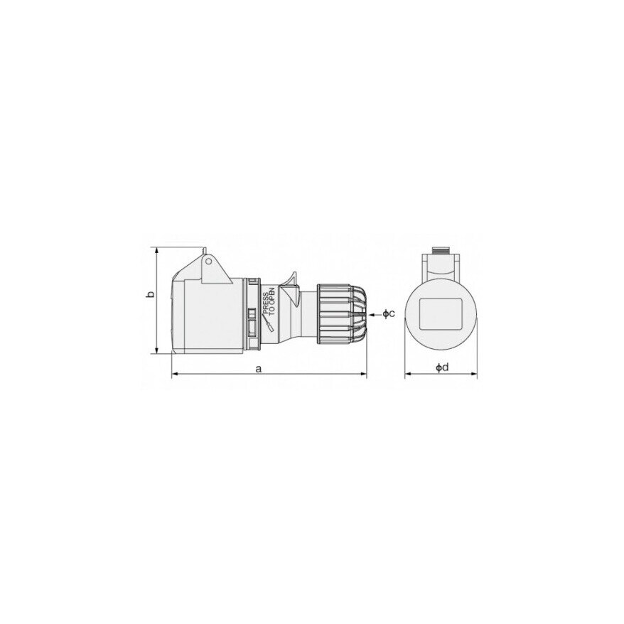 Priza portabila TP Electric, 32A, 5P, impermeabil IP44, GP325 - eMAG.ro
