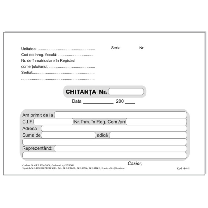 Chitanta A6, 3 exemplare - eMAG.ro