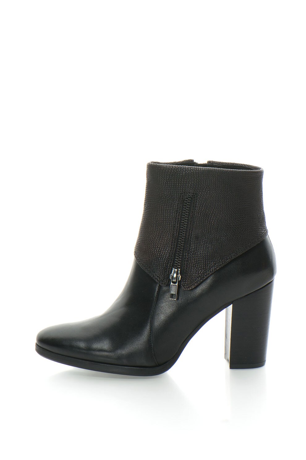 Zee Lane, Кожени боти с екзотичен релеф, Черен, 35 - eMAG.bg