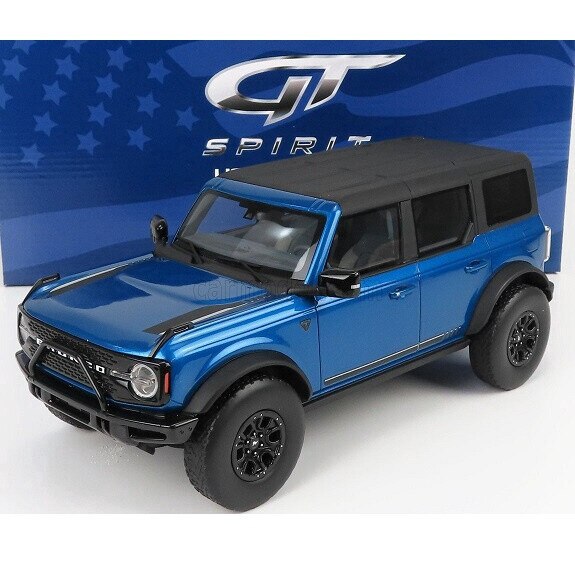 Macheta Ford Bronco albastru cu 4 usi - 1/18 GT Spirit - eMAG.ro