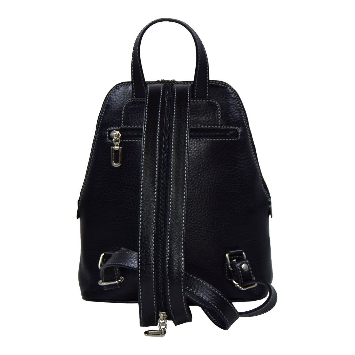 Rucsac piele naturala neagra si cusaturi, MAGAZINULDEGENTI, model 119 ...