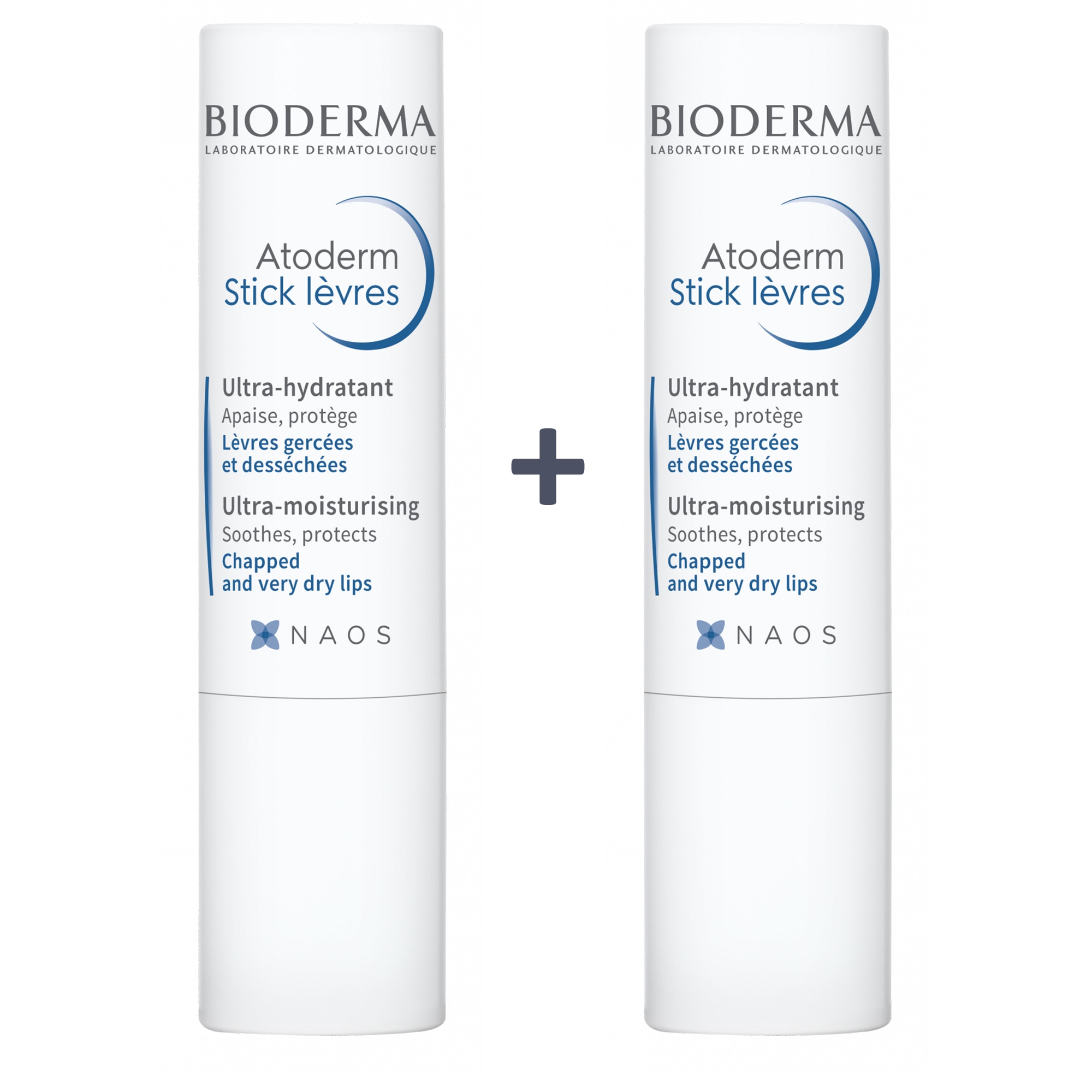 Pachet 2 x Balsam de buze Bioderma Atoderm, transparent, 4g - eMAG.ro