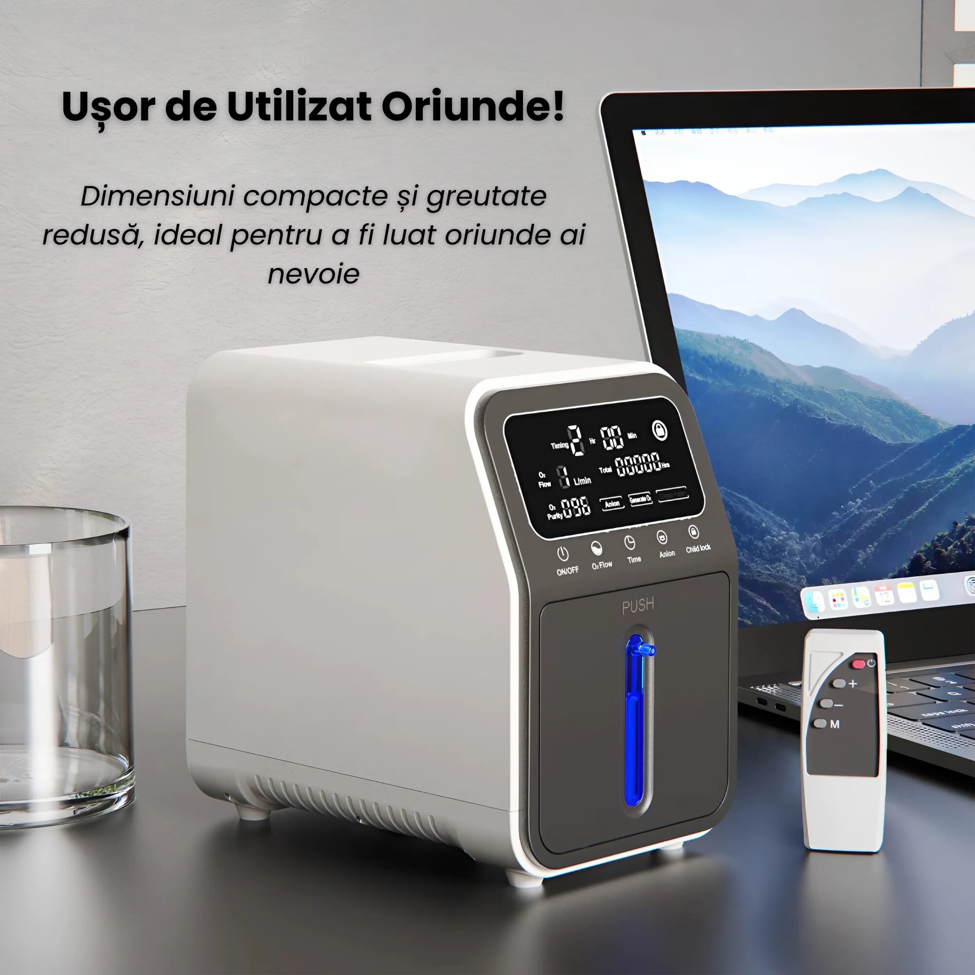 Concentrator de Oxigen Portabil D&K 608B, Capacitate 1-9L/min, Functie ...