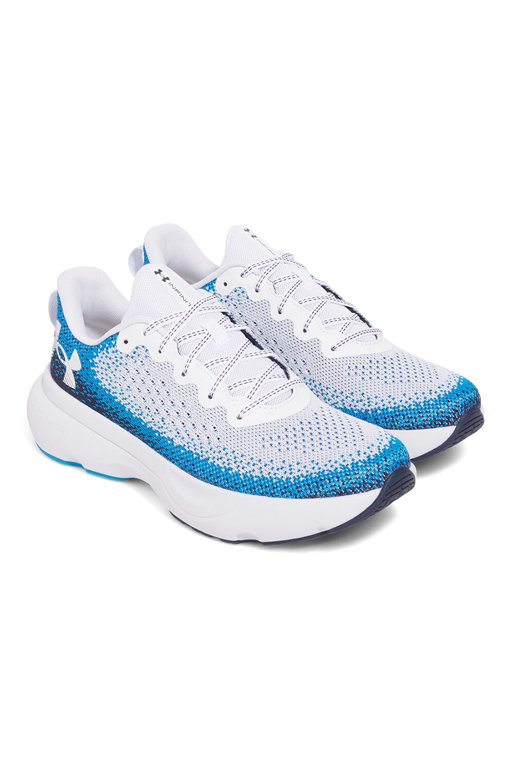 Under Armour, Pantofi pentru alergare Infinite, Alb, Turcoaz, 7 - eMAG.ro