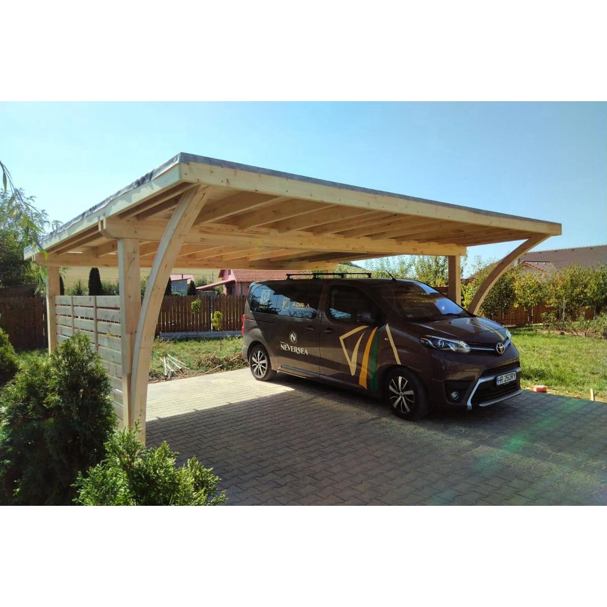 Pergola auto – garaj – carport pin nordic stratificat ADRIA 1 dublu ...
