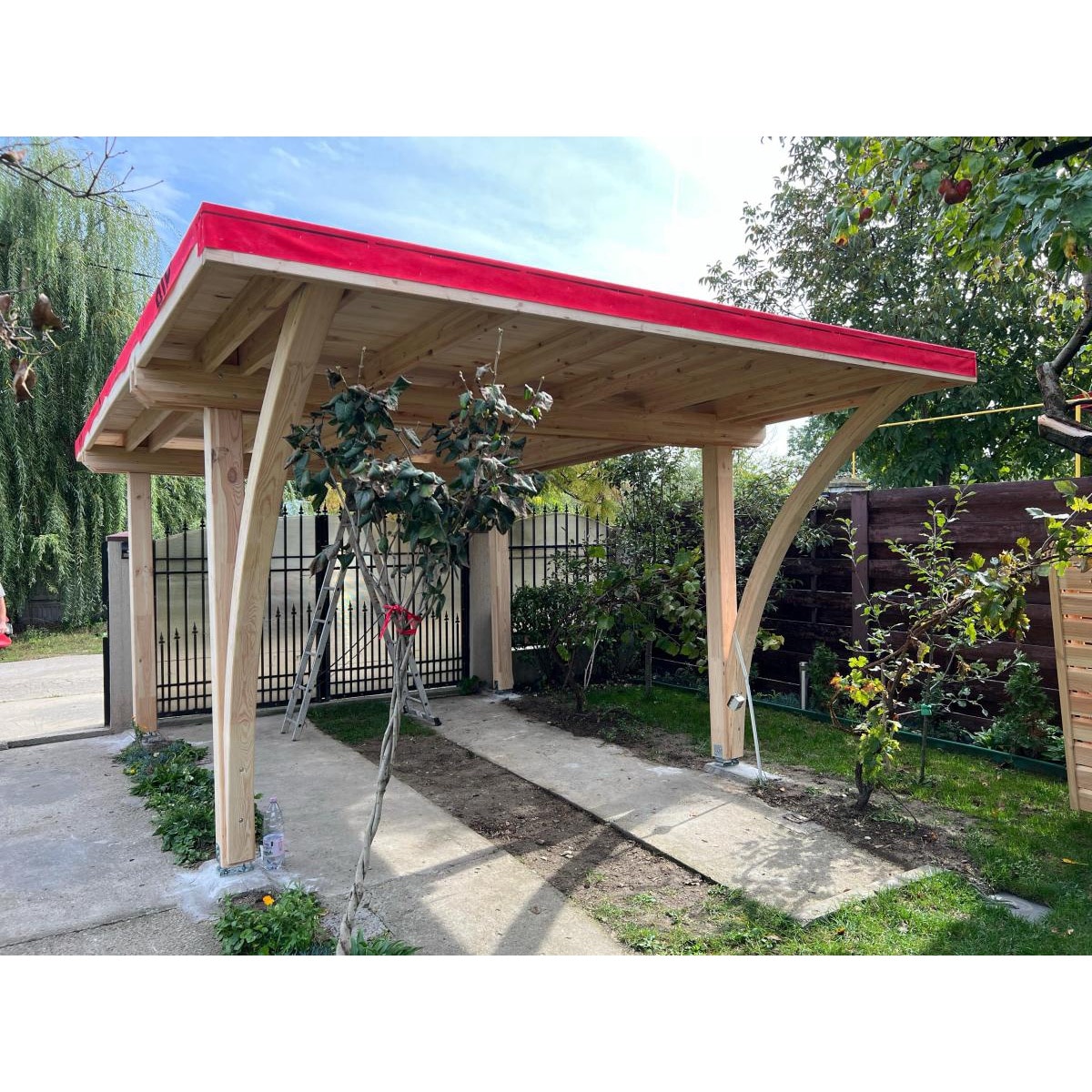 Pergola auto – garaj – carport pin nordic stratificat ADRIA 1 simplu ...