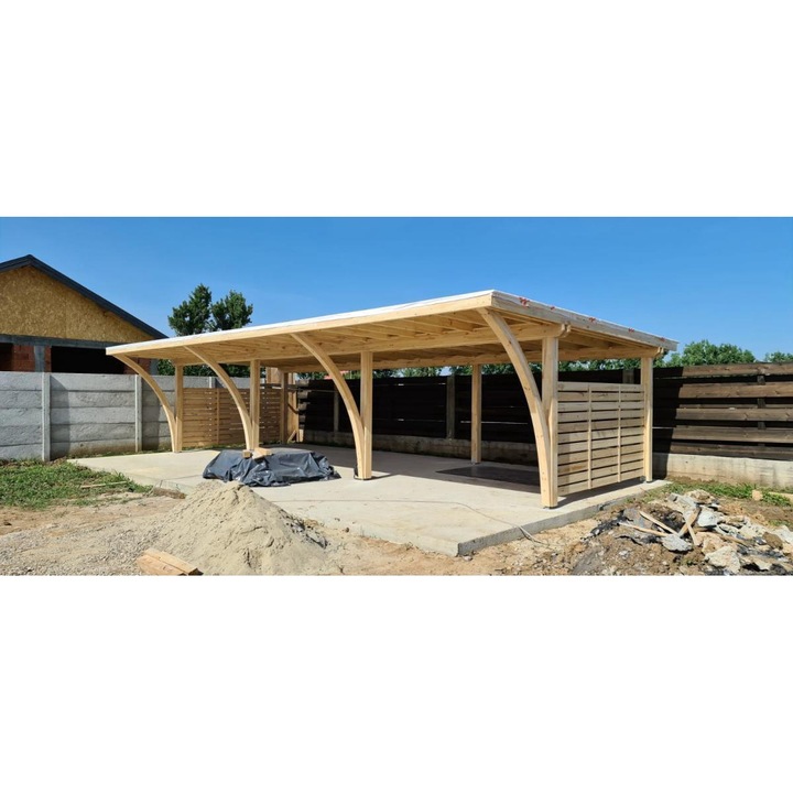 Pergola auto – garaj – carport pin nordic stratificat ADRIA 1 triplu ...
