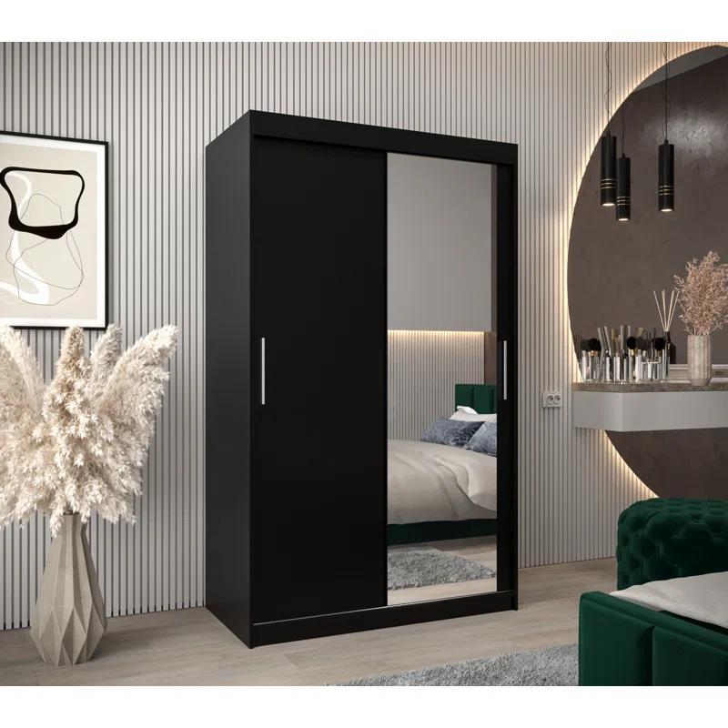 Dressing Ana, 120x60x200cm, cu oglinda, wenge - eMAG.ro