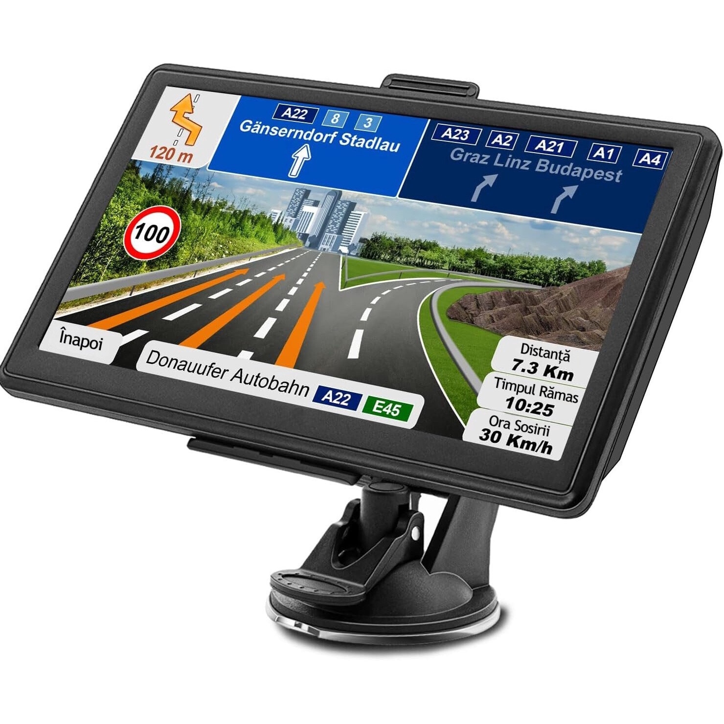 Navigatie Auto GPS Profesionala si Universala Ventlex, Ecran Tactil 7 inch, Ghidaj Vocal, Meniu ...