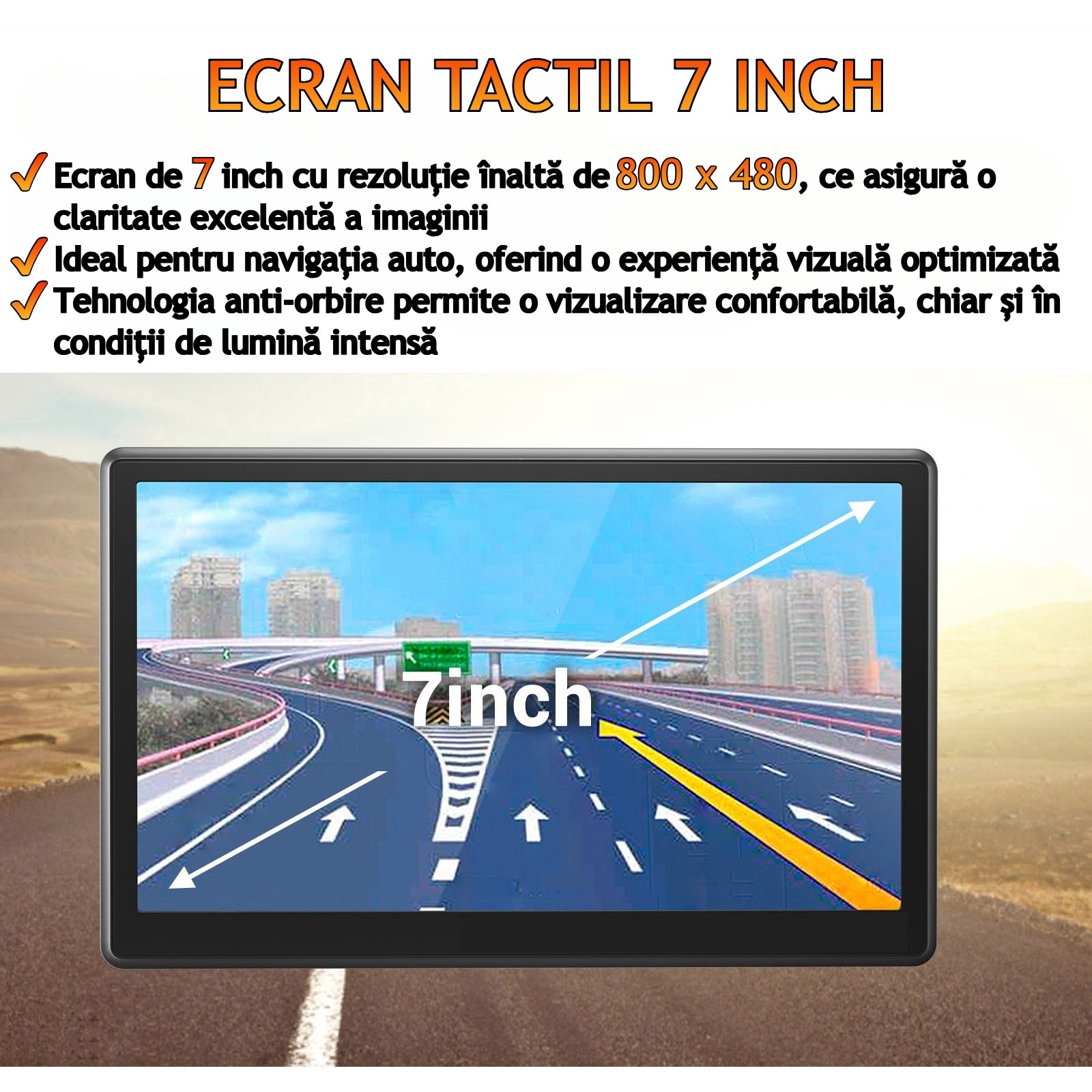 Navigatie Auto GPS Profesionala si Universala Ventlex, Ecran Tactil 7 ...