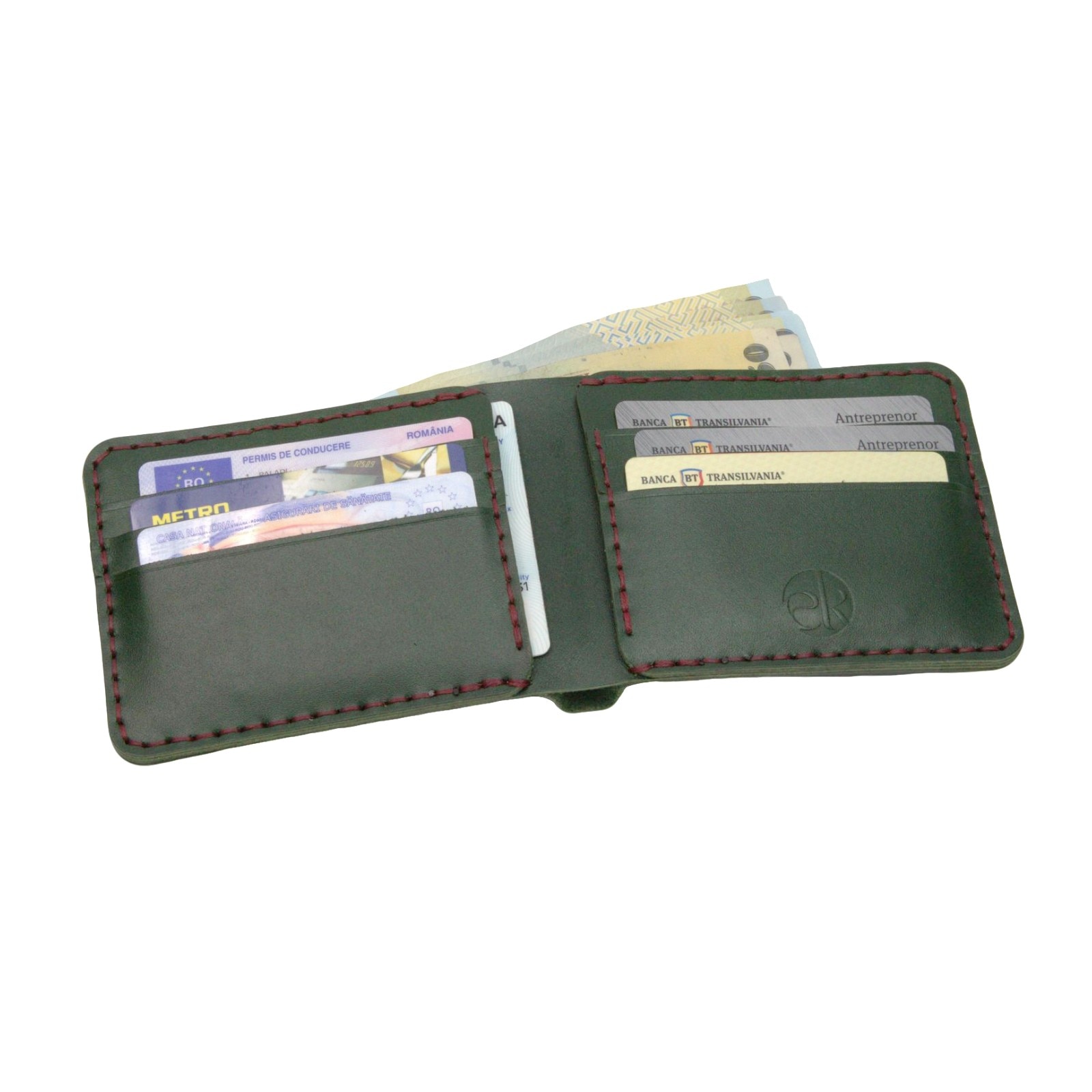 Portofel clasic barbati din piele naturala, Hector, verde - eMAG.ro