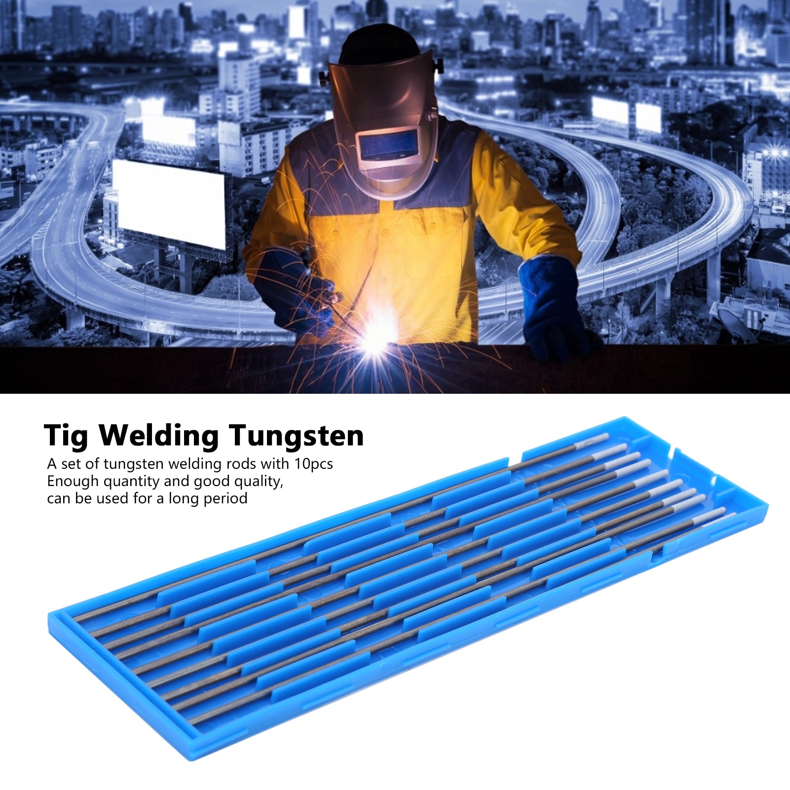 Set 10 buc. electrod tungsten pentru sudura, Enforose, 2mm, gri, 175mm ...