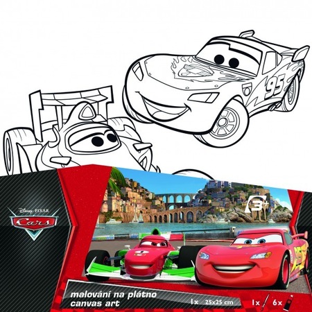 Desen pe panza Fulger McQueen Global Network - eMAG.ro