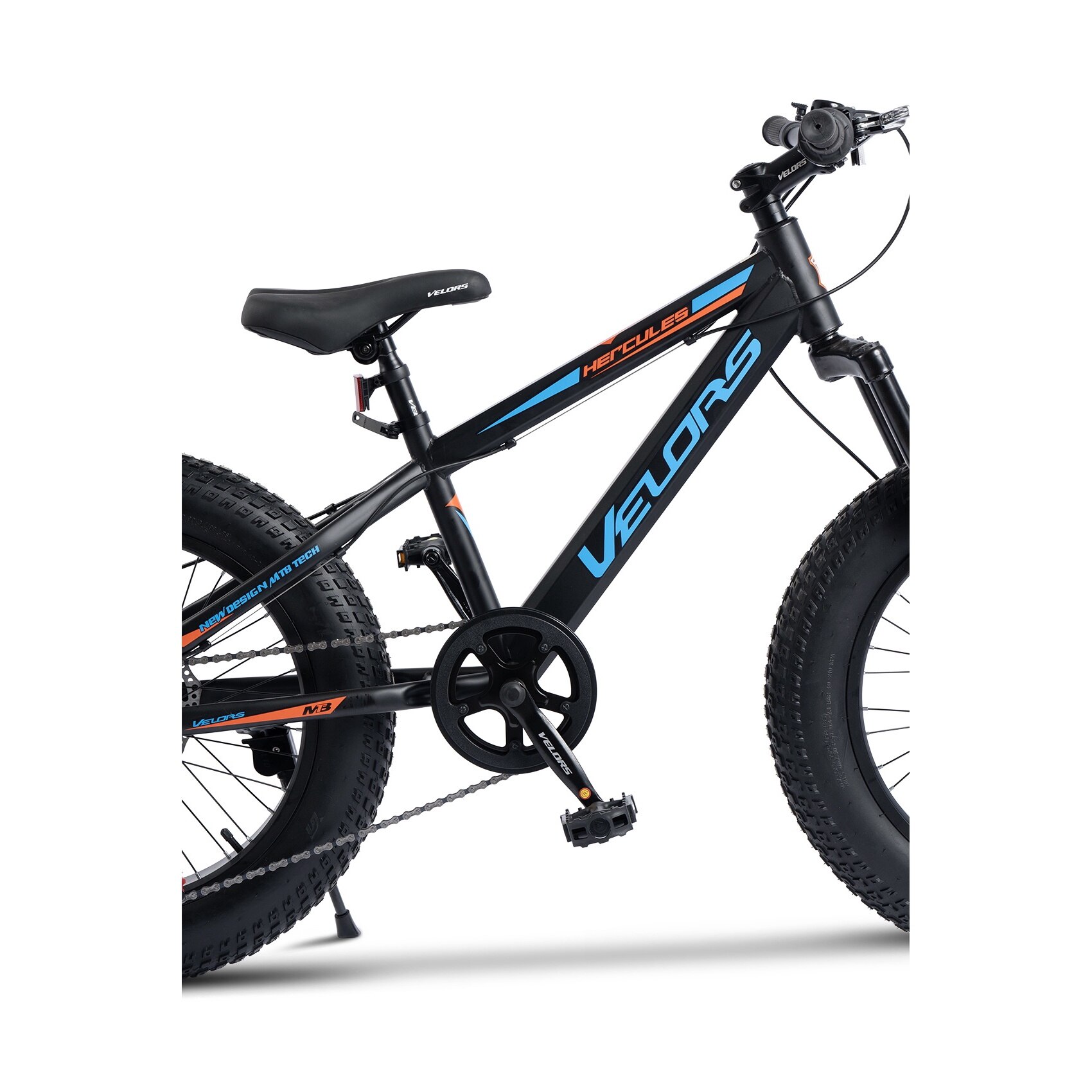 Bicicleta pentru copii MTB Fat Bike Hercules JSX20235, Velors, roata 20 ...