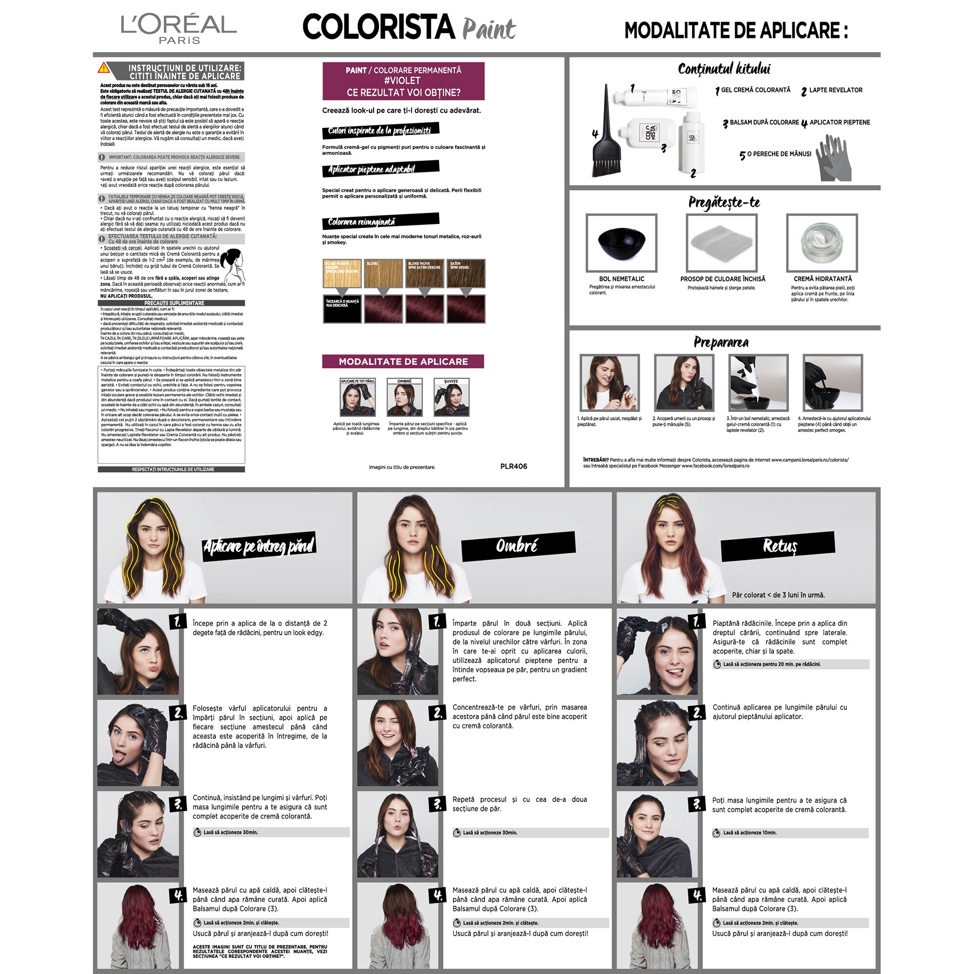 Vopsea de par permanenta cu amoniac L'Oréal Paris Colorista Violet ...