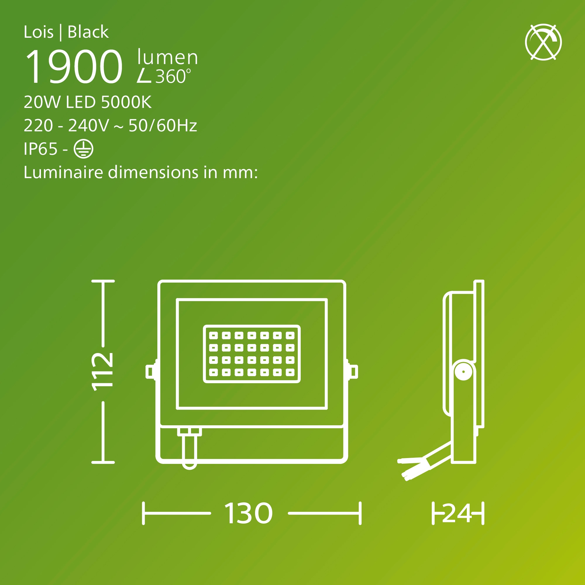 Proiector LED pentru exterior Philips Lois, 20W, 2050 lm, temperatura ...