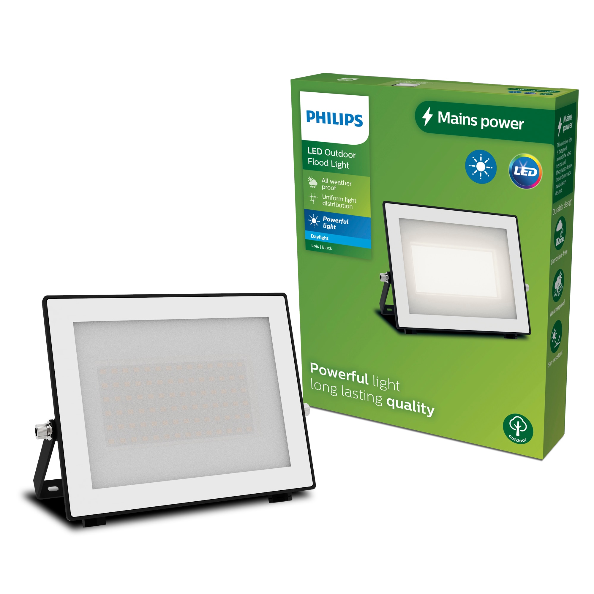 Proiector LED pentru exterior Philips Lois, 50W, 5400 lm, temperatura ...