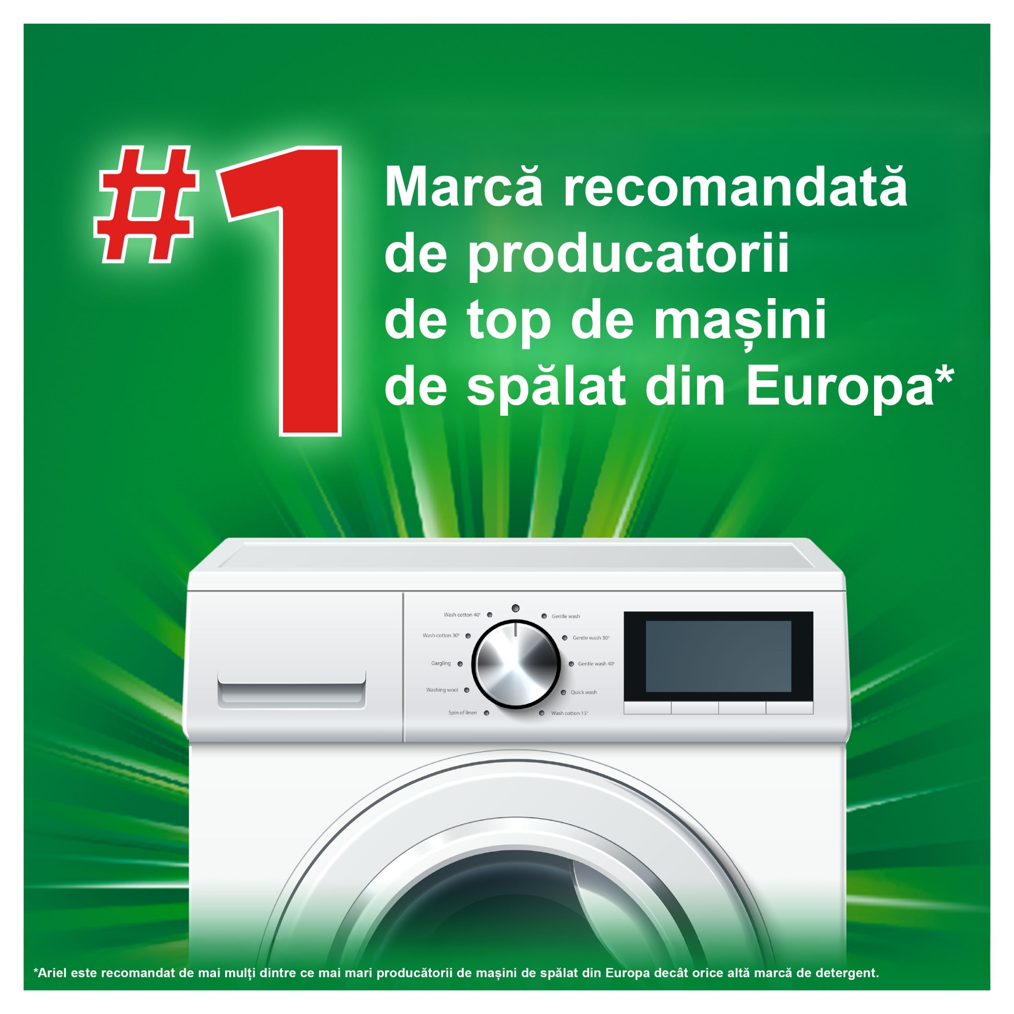 Detergent de rufe lichid Ariel Mountain Spring, 100 Spalari - eMAG.ro