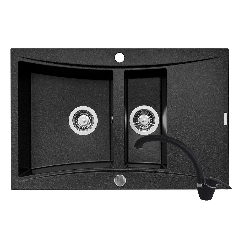 Set Pyramis chiuveta SOFTLINE si baterie OSSIA, 790x510mm, 1 1/2 cuve ...