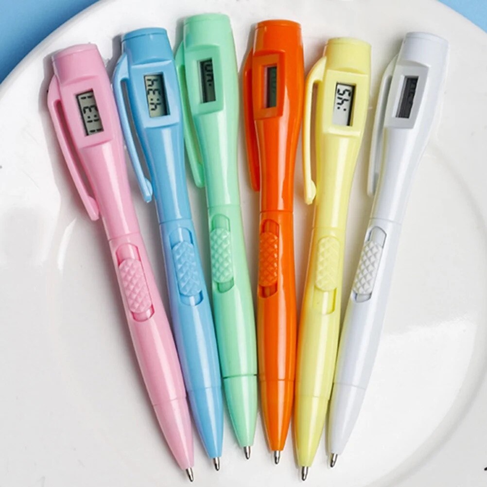 Set 4 Pixuri cu Ceas, Plastic, Multicolor - eMAG.ro