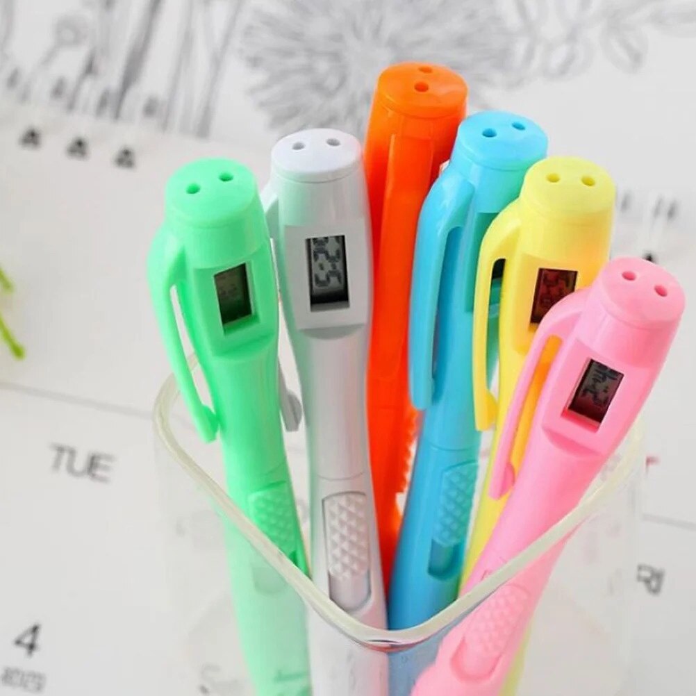 Set 4 Pixuri cu Ceas, Plastic, Multicolor - eMAG.ro