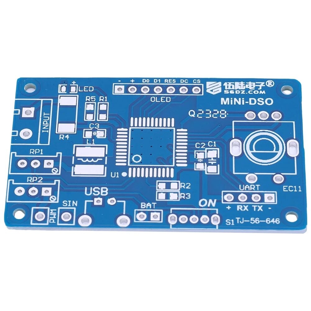 Kit osciloscop mini DOS, 0.96 inch OLED, 0-30V, 100x80x20mm - eMAG.ro