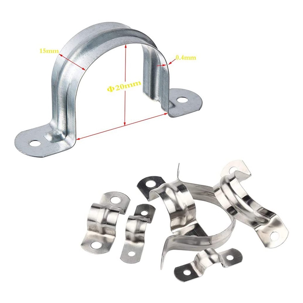 Colier pentru teava, Enforose, inox, 20mm/40mm, set 20 buc - eMAG.ro