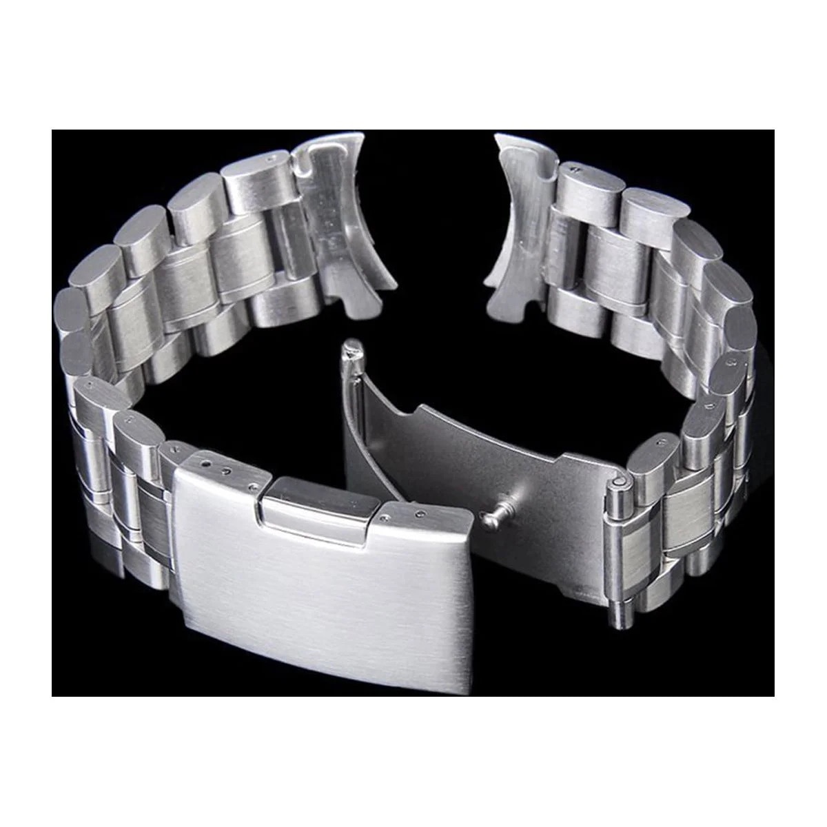 Curea ceas din inox, 22mm, lungime 180mm, grosime 3.5mm, capete curbate ...