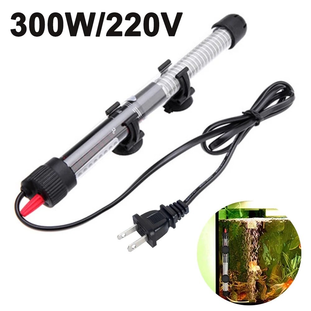Incalzitor acvariu submersibil, 50W/100W, sticla neagra, 20.5x26.5cm ...
