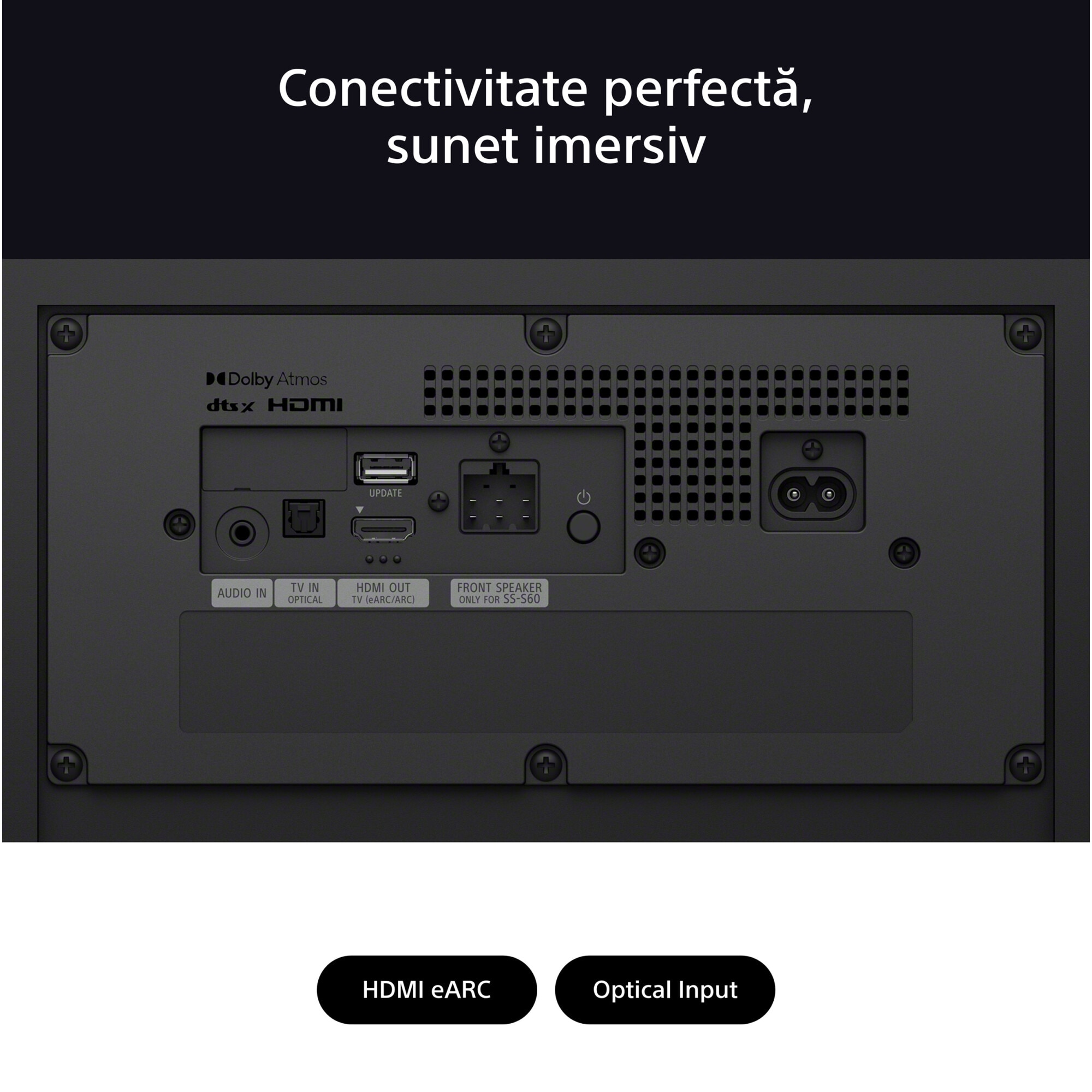 Soundbar Sony BRAVIA Theatre System 6 HT-S60, 5.1ch, 1000W, Dolby Atmos ...