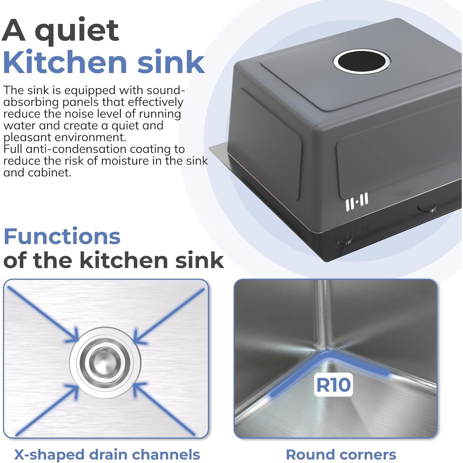 Chiuveta Bucatarie Inox Periat cu Sifon si Cos 60x45X21cm - eMAG.ro
