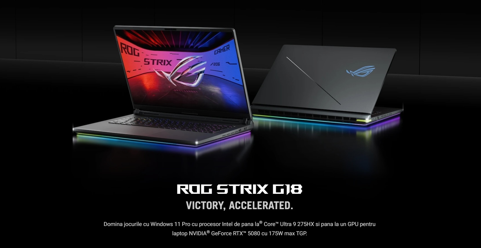 Laptop Gaming ASUS ROG Strix G18 G815LW cu procesor Intel® Core™ Ultra ...