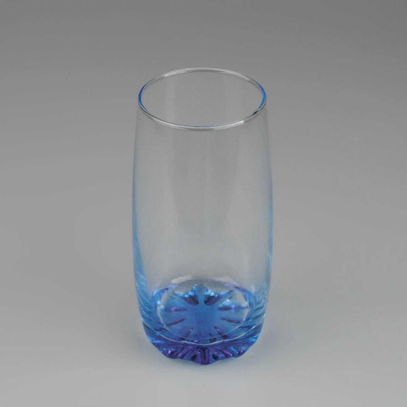 Pahare din Sticla Transparenta cu Baza Color pentru Apa 369ml - 3buc ...