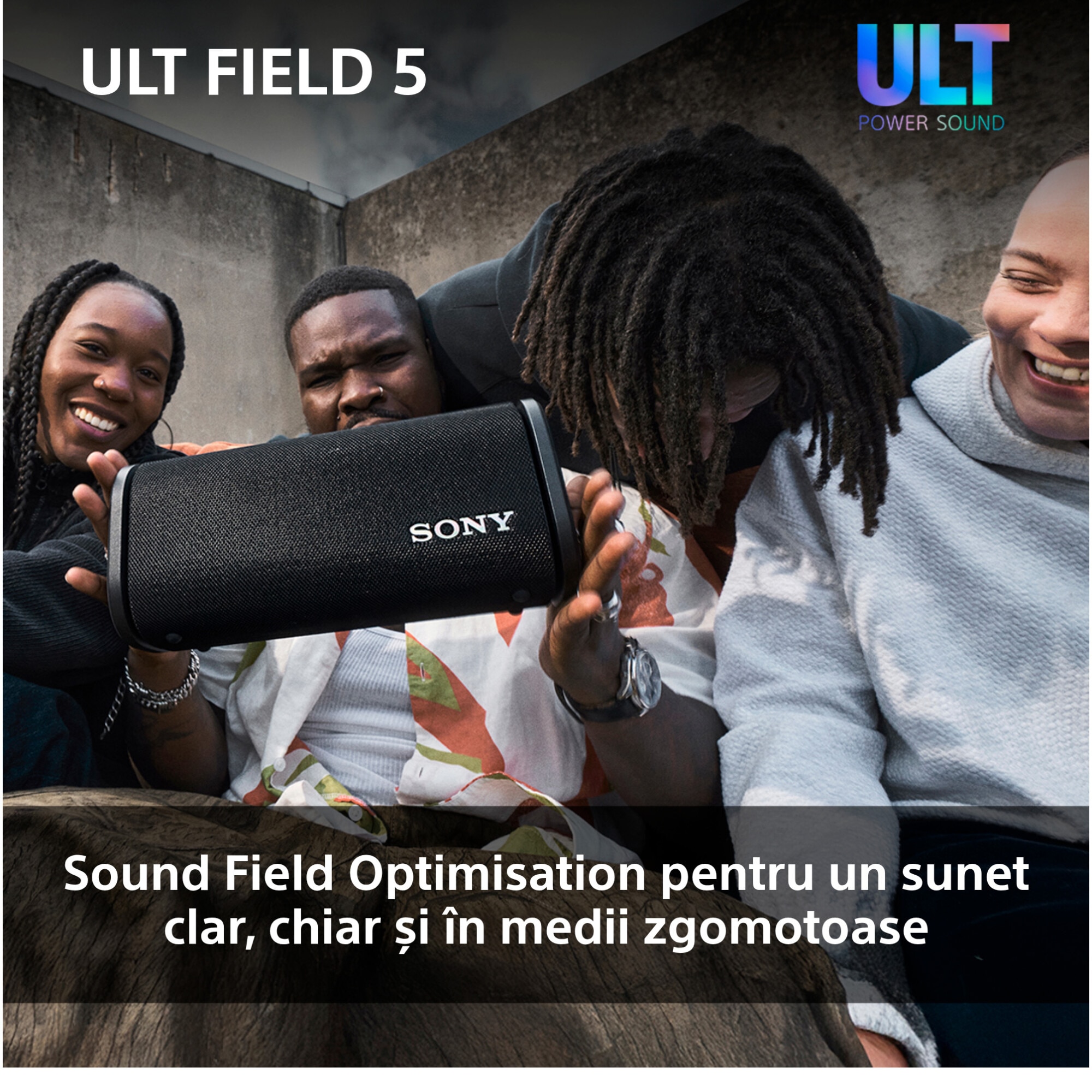 Boxa portabila Sony ULT FIELD 5 SRS-ULT50B, Bluetooth 5.3, 2 moduri ULT ...
