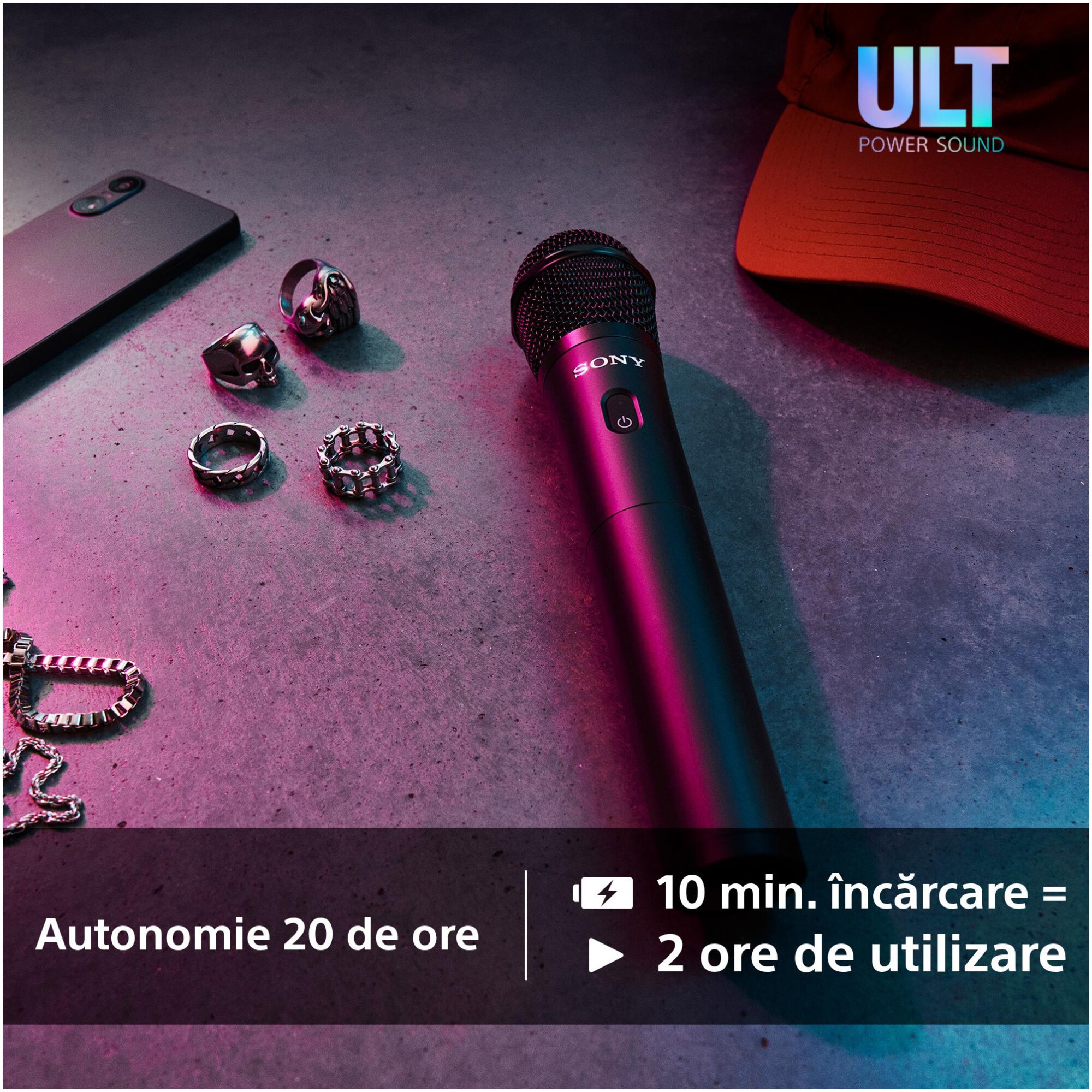 Set 2 microfoane wireless Sony ULT MIC, Receiver wireless, Advanced ...